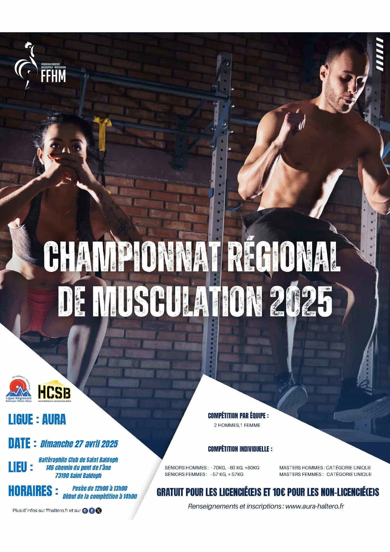 CHAMPIONNAT REGIONAL de MUSCULATION 2025 - LAURAHM